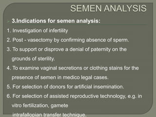 Semen examination | PPTX