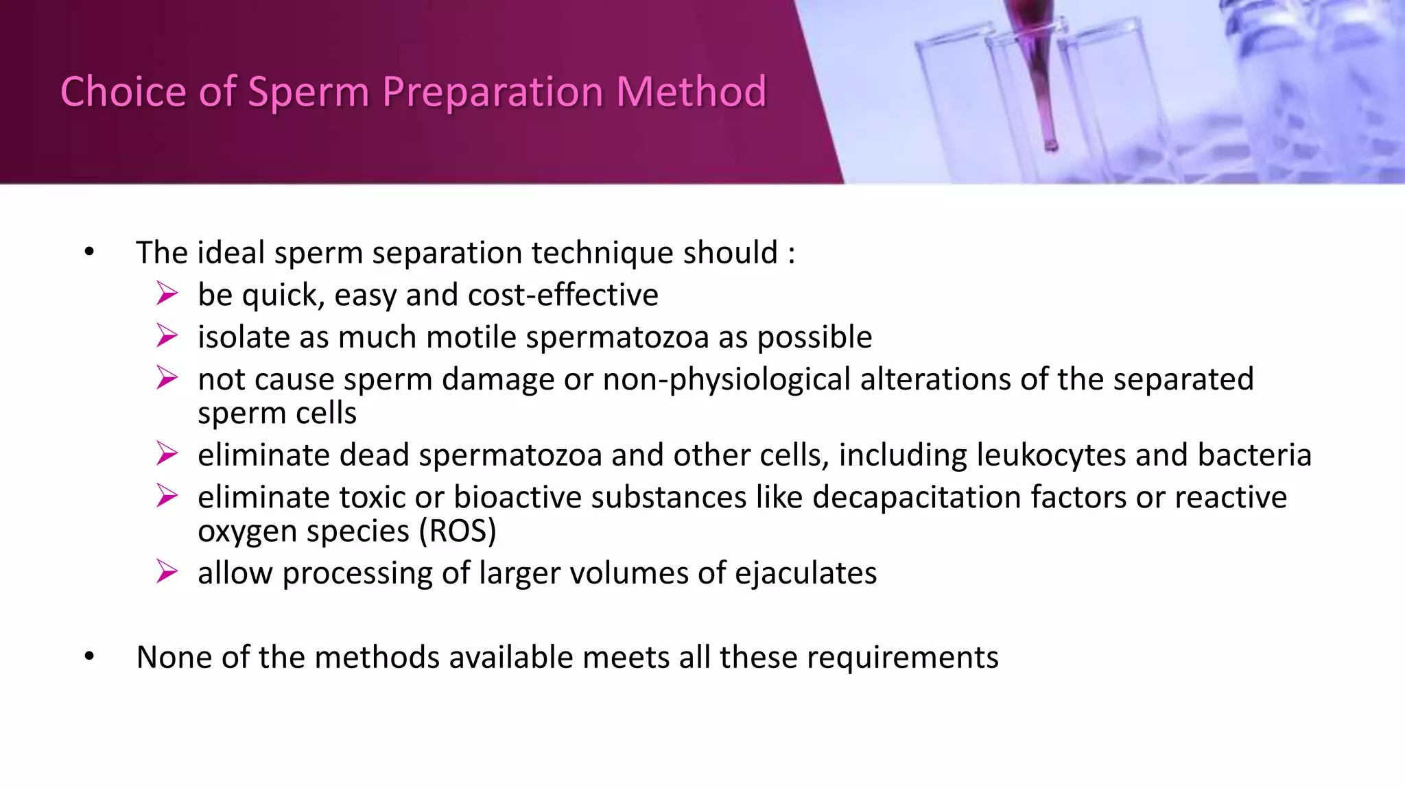Semen Preparation Methods - Principles & Techniques | PPTX