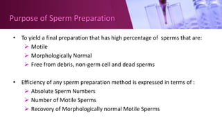 Semen Preparation Methods - Principles & Techniques | PPTX