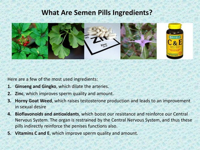 Semen Volume Pills Ppt