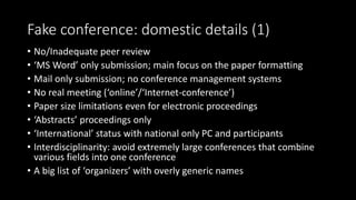 Serhiy O. Semerikov. Predatory conferences: the dark side of open ...