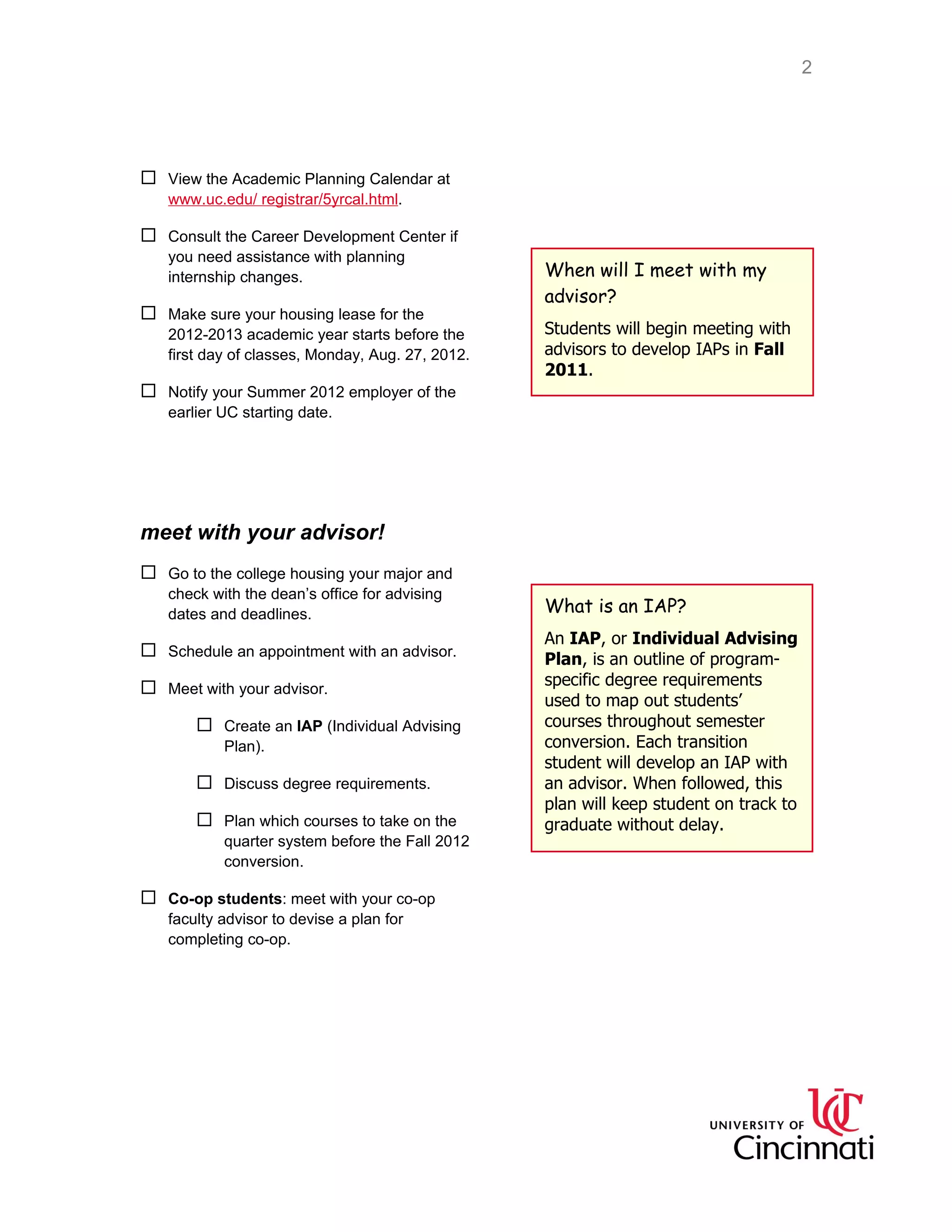 Semester Checklist 7 | DOC