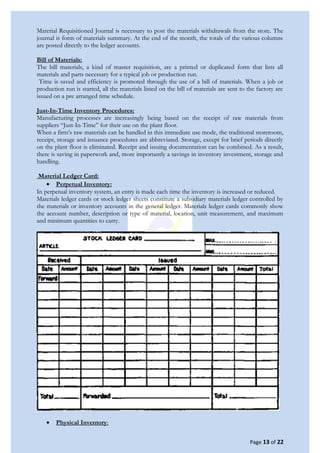 Materials Managment System For Organizations | DOC
