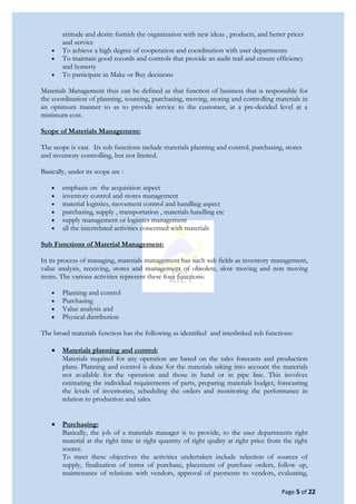 Materials Managment System For Organizations | PDF