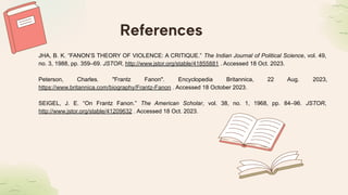 Fanon’s Theory of Violence | PDF