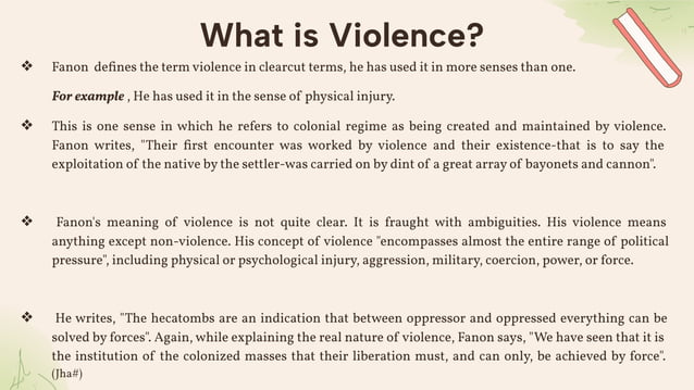 Fanon’s Theory of Violence | PDF