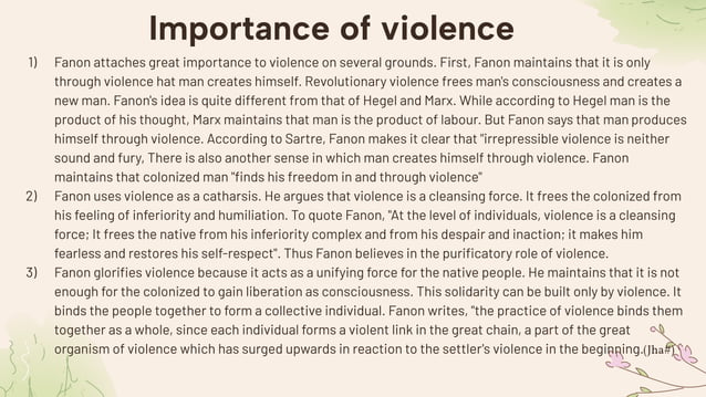 Fanon’s Theory of Violence | PDF