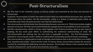 "Deconstruction in Literary Theory: An Analytical Exploration" | PPT