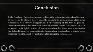"Deconstruction in Literary Theory: An Analytical Exploration" | PPT