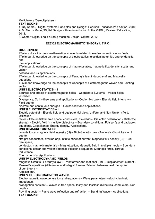 EEE Semester(3) Syllabus | PDF