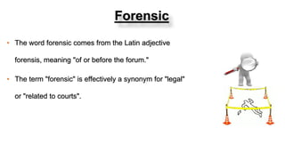 ANALYTICAL CHEMISTRY IN FORENSIC SCIENCE | PPTX