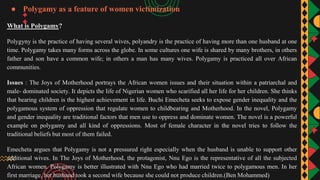 Women’s Victimization in Buchi Emecheta’s ‘The Joys of Motherhood’ | PPT