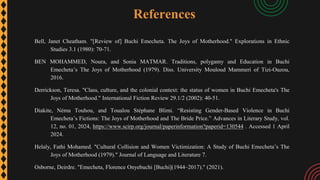 Women’s Victimization in Buchi Emecheta’s ‘The Joys of Motherhood’ | PPT