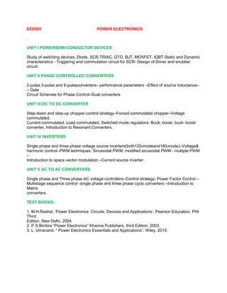 Semester(5) syllabus | PDF