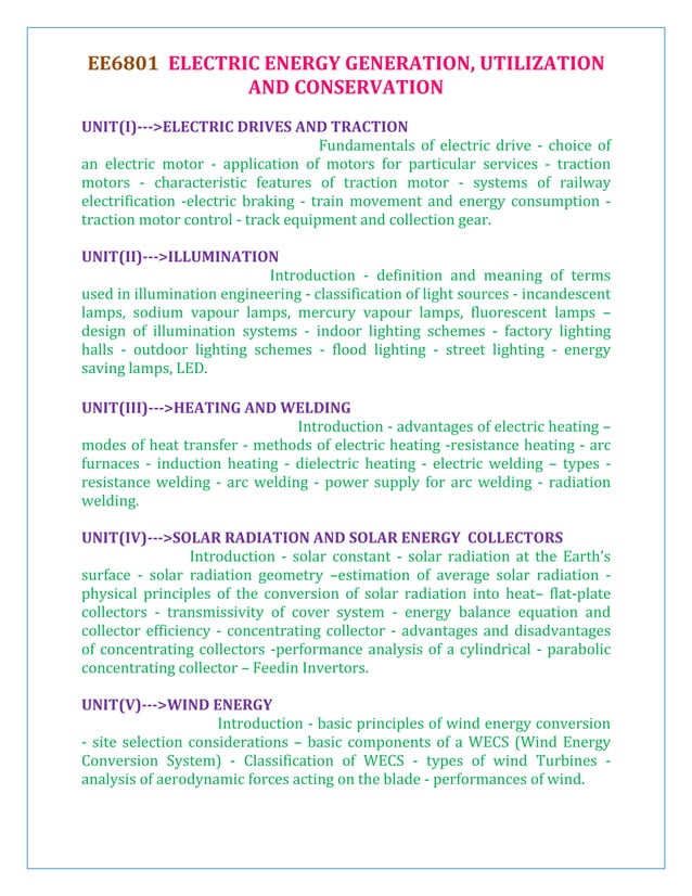 EEE Semester(8) Syllabus | PDF