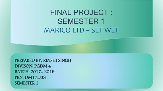 Marico Company analysis | PPTX | Business Accounting & Finance | Business