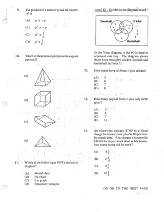 CSEC Mathematics Paper 01 | PDF