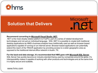 HMS | PPTX | Databases | Computer Software and Applications