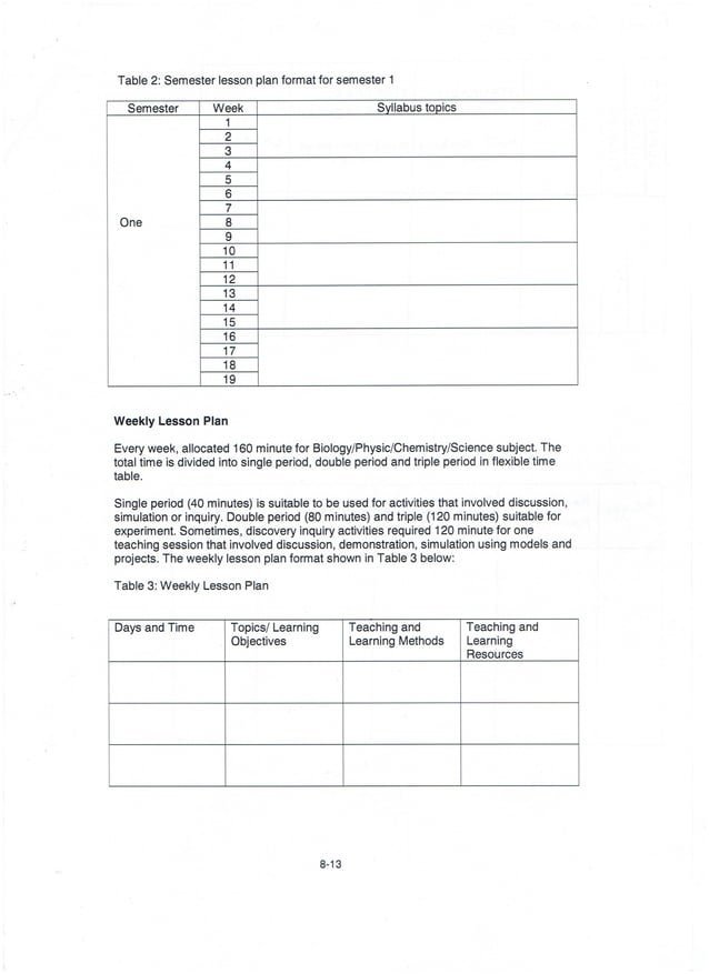 Semester, Weekly and Daily Lesson Plan Based on Needham's 5 Phase | PDF