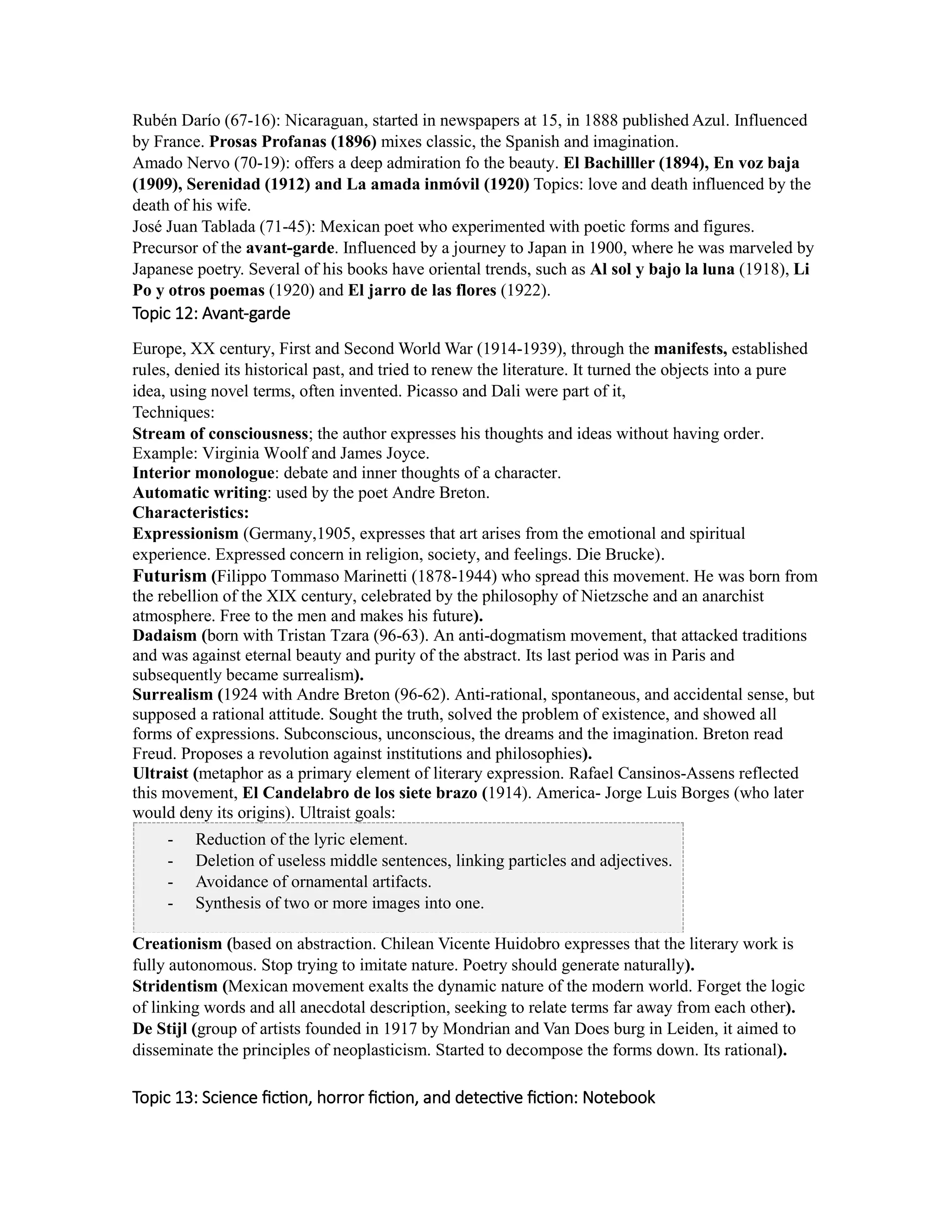 Guía para Semestral Great Universal Writters | DOCX