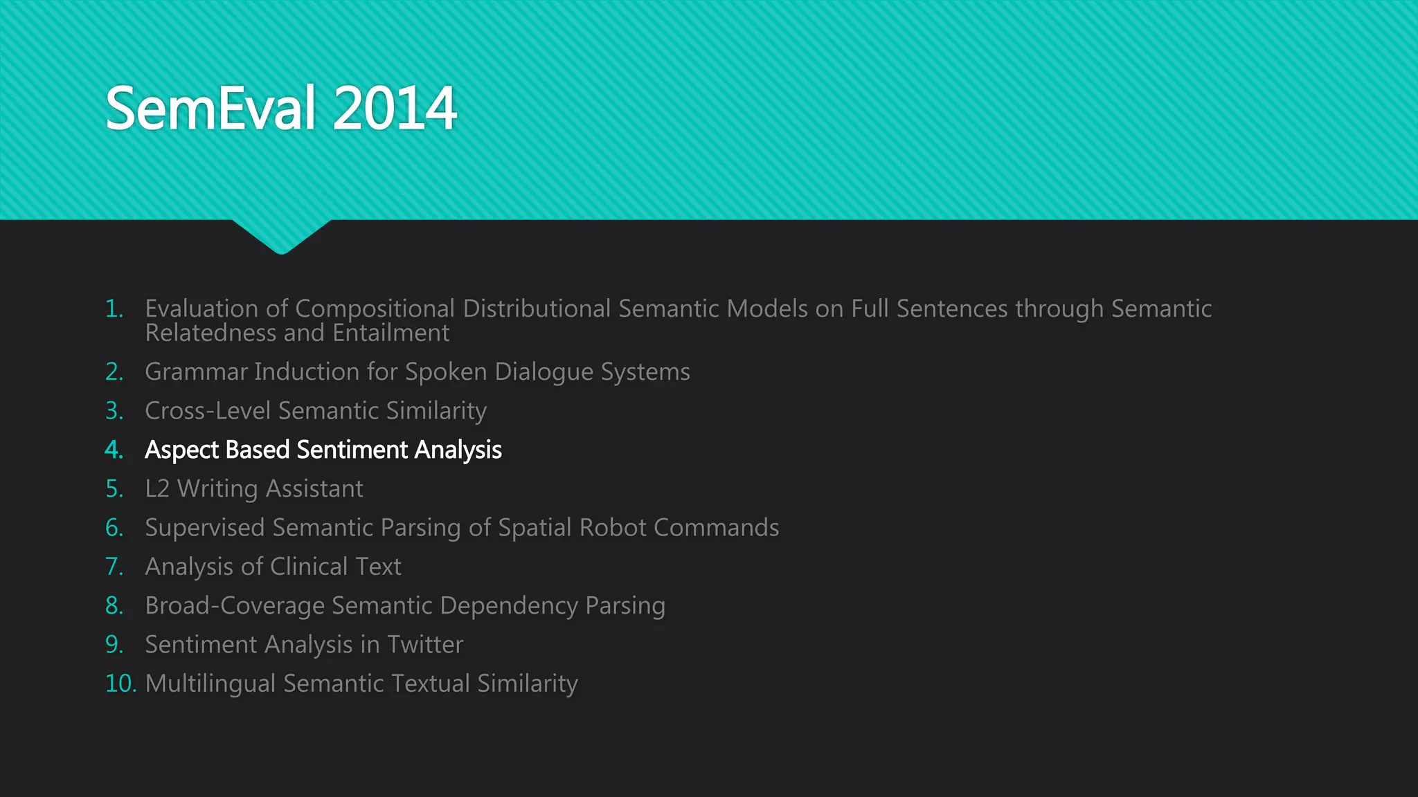 Semeval Aspect Based Sentiment Analysis Ppt