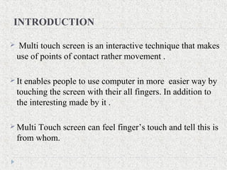 multi touch screen | PPT