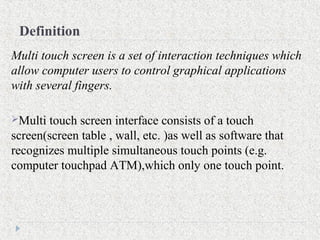 multi touch screen | PPT