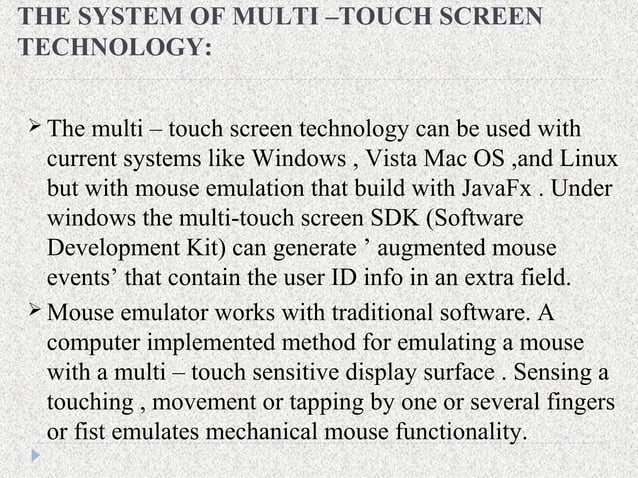 multi touch screen | PPT