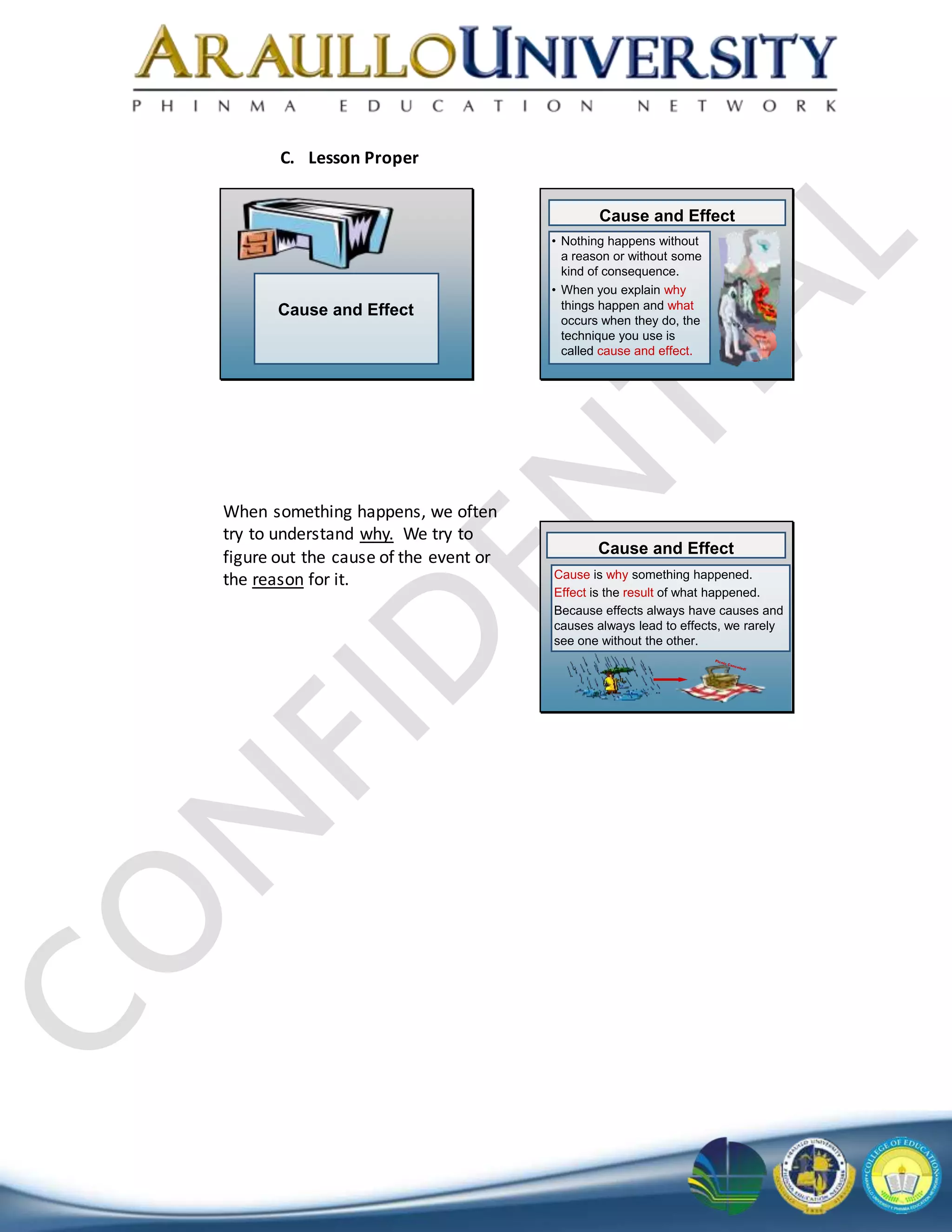 Semi-Detailed Lesson Plan of Cause and Effect | DOCX