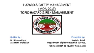 hazard & risk management | PPT