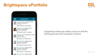 Document, Reflect, and Share your Journey with Brightsapce ePortfolio | PPT