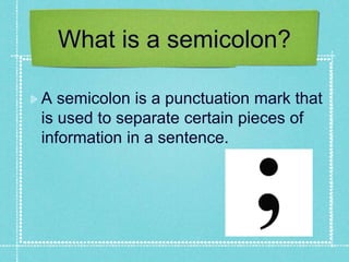 Semi-colons.ppt | Vegetarian Diets | Food & Drink
