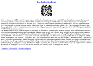 Semi-Conservative Dna Replication Essay | PDF | Biological Sciences ...