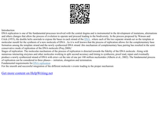 Semi-Conservative Dna Replication Essay | PDF | Biological Sciences ...