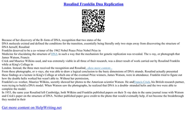 Semi-Conservative Dna Replication Essay | PDF | Biological Sciences | Science