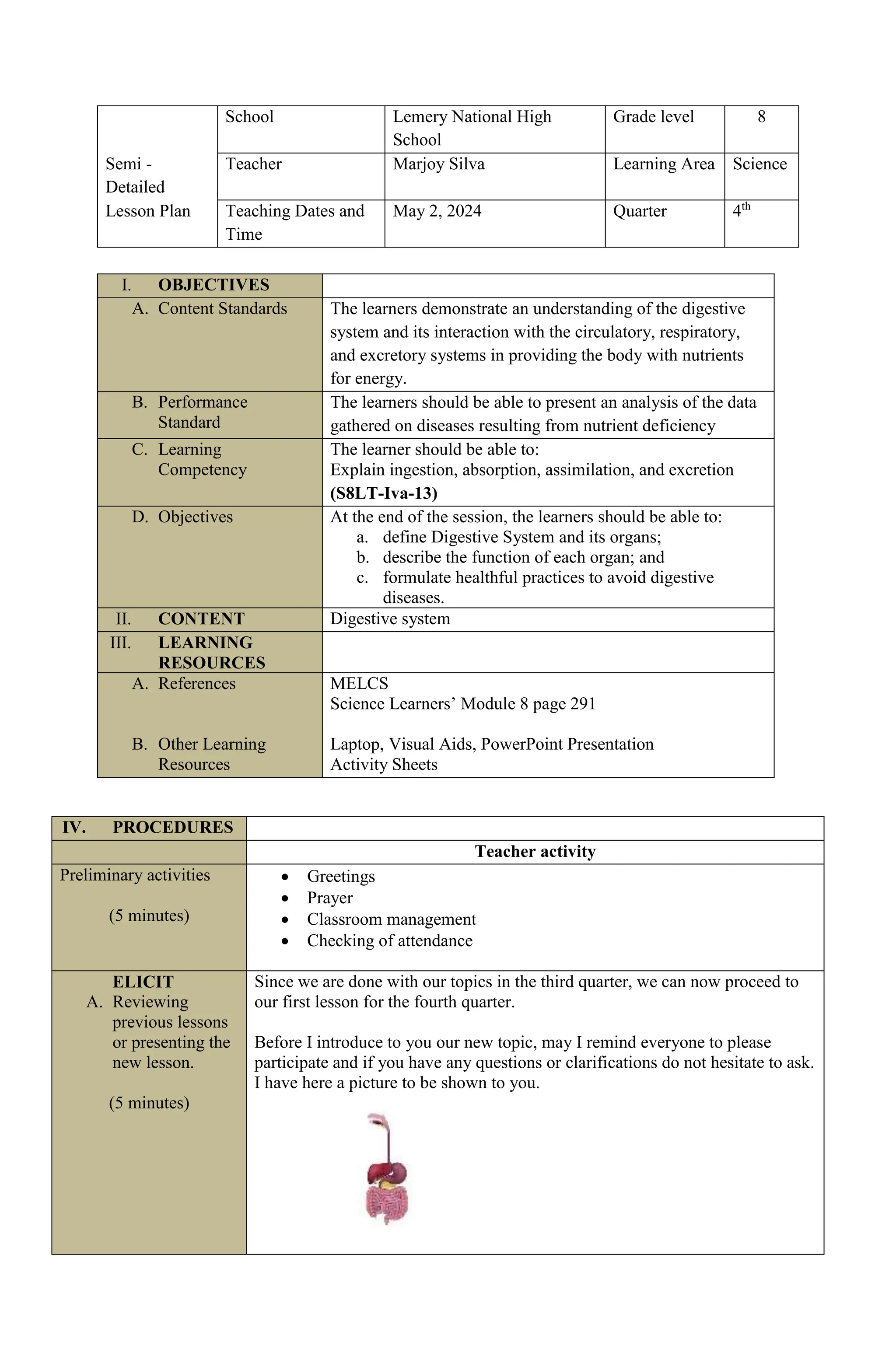 semi - detailed lesson plan (Digestive System 8).docx