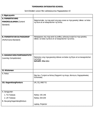 Semi detailed lp in esp.liezel 2 | PDF