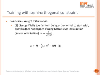 Semi orthogonal low-rank matrix factorization for deep neural networks ...