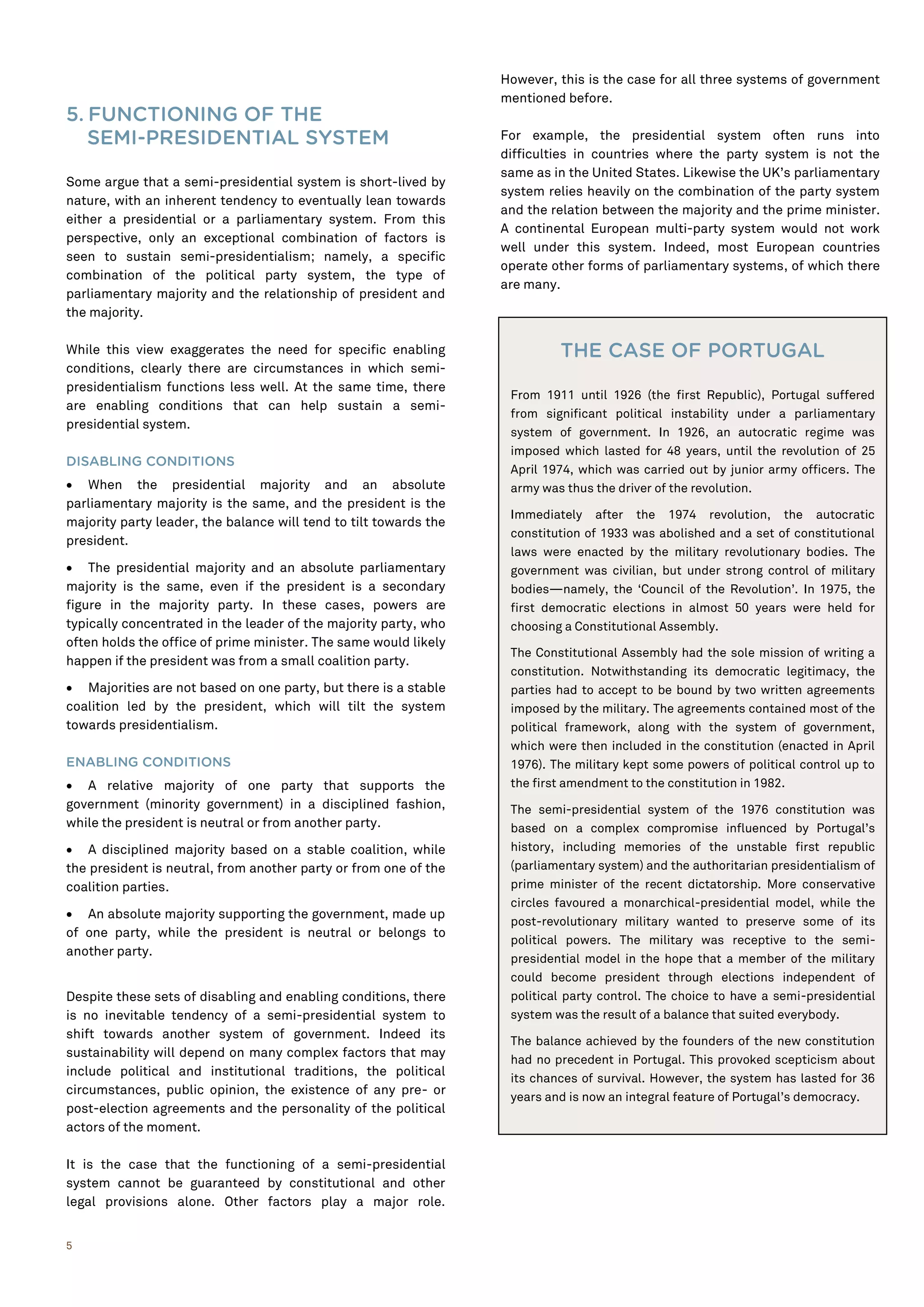 Systems of Government : Semi-Presidential Models | PDF