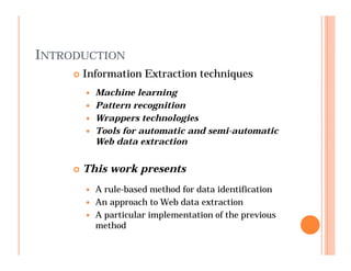 Semi structure data extraction | PDF