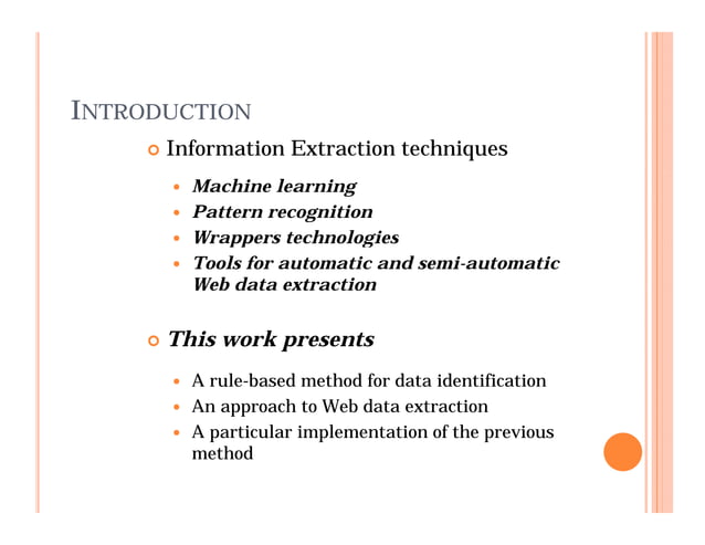 Semi Structure Data Extraction Ppt