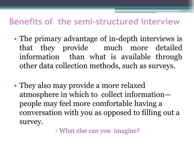 Semi structured interview | PPTX