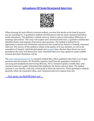 Semi-Structured Interview Analysis | PDF