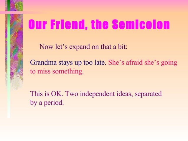 Semicolons | PPT | Free Download