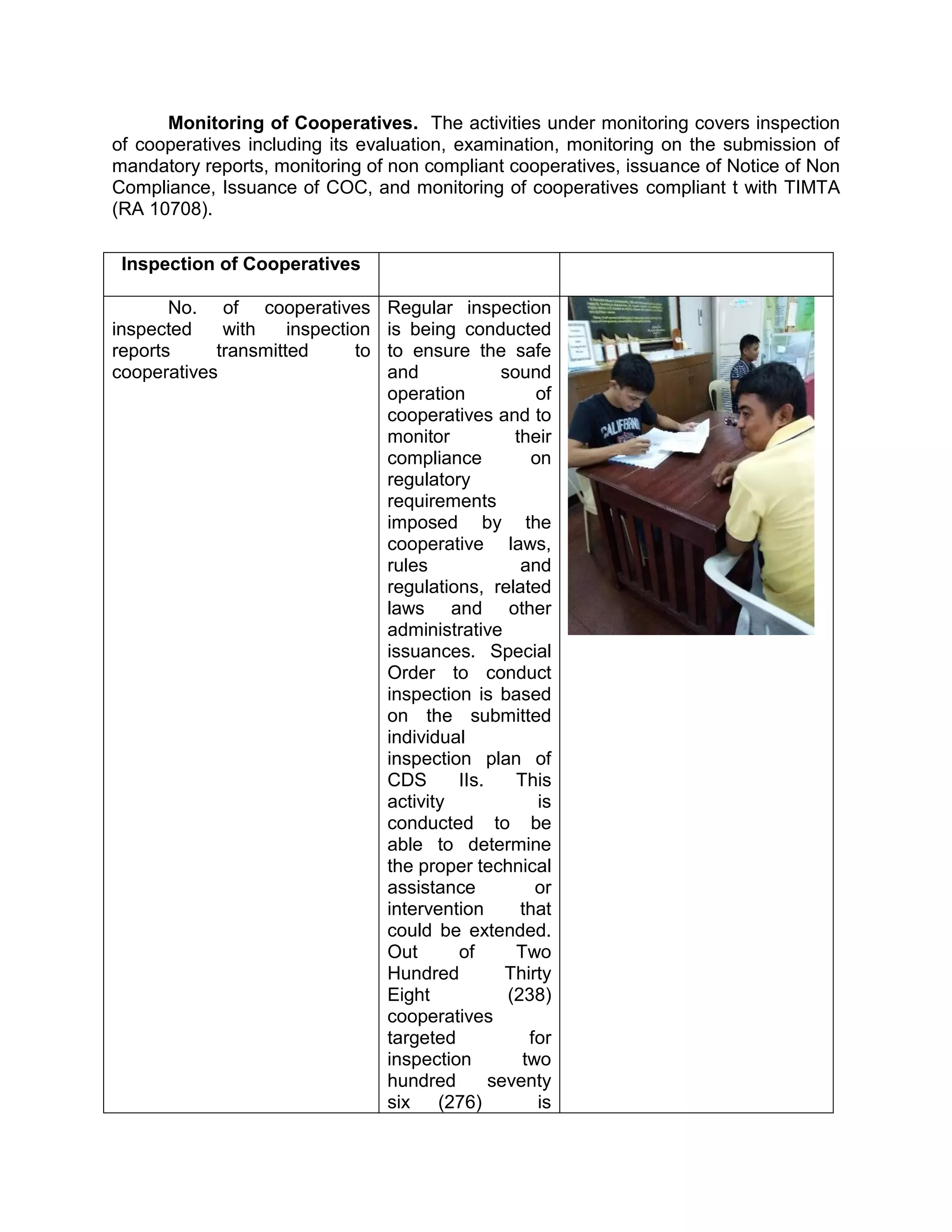 Semi Annual Narrative Report of CDA Dagupan Extension Office Aug 15 | PDF
