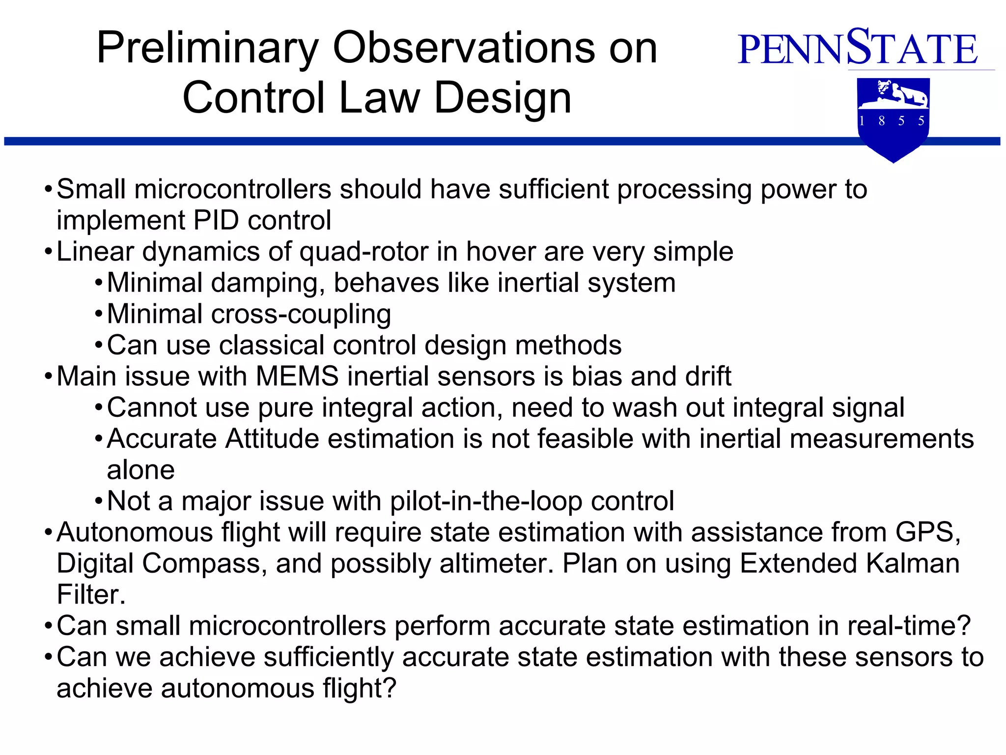 Semi Autonomous Hand Launched Rotary Wing Unmanned Air Vehicles | PPT ...