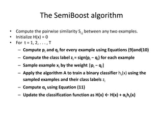 SemiBoost: Boosting for Semi-supervised Learning | PPTX