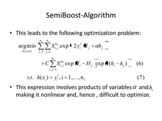 SemiBoost: Boosting for Semi-supervised Learning | PPTX