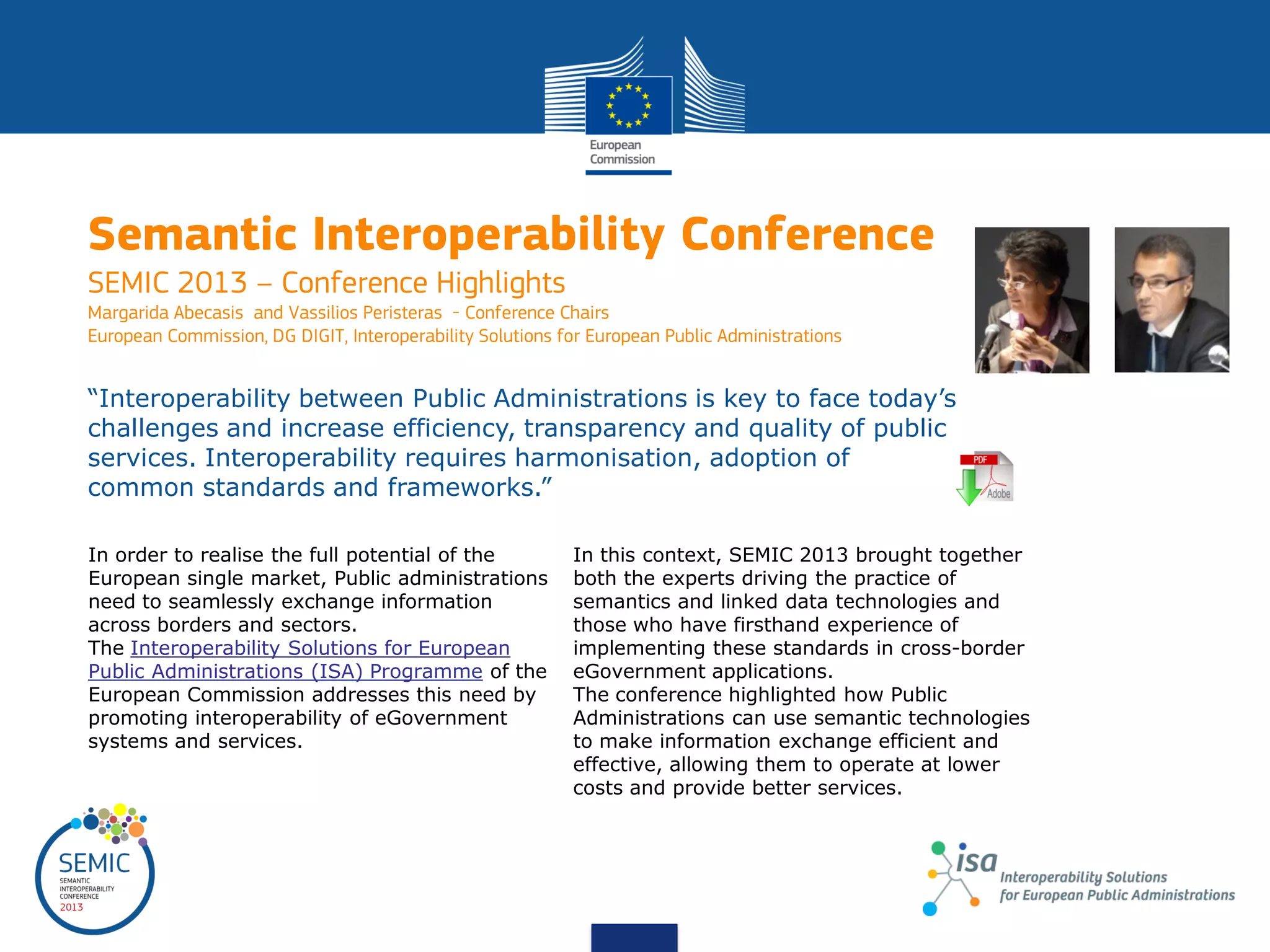 Semic 2013 highlights report | PDF