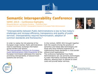 Semic 2013 highlights report | PDF